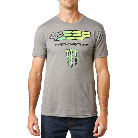 Tee-Shirt Fox Racing Monster Pro Circuit Premium tee gris | RacingGear974