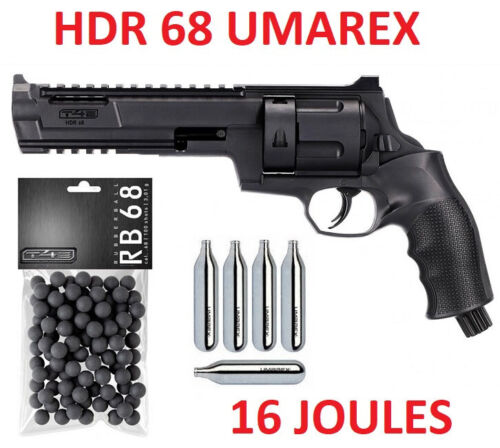 PACK HOME DEFENSE Revolver 5 coups HDR 68 cal.50 (16 joules) + 5 Co2 ...