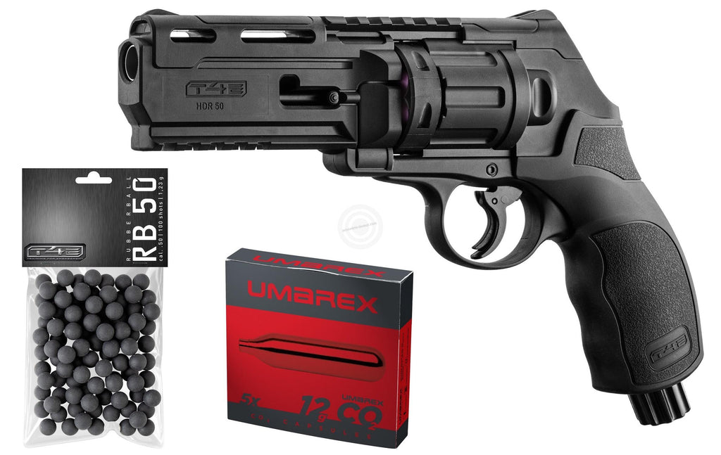 PACK HOME DEFENSE Revolver 6 coups T4E TR 50 cal.50 (13 joules) + Male ...